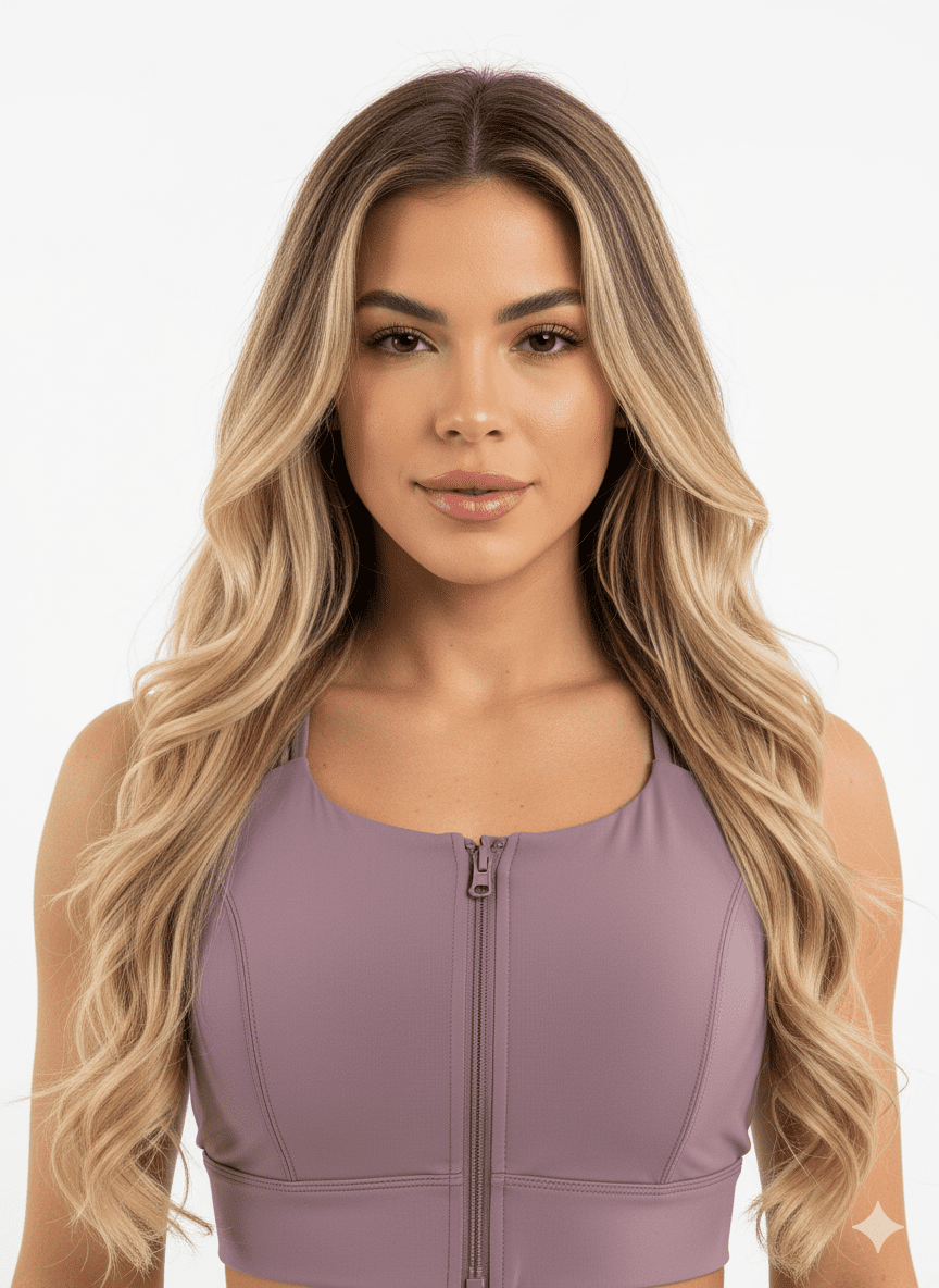 High Support Cross Back Bra With Front Zip – Hashtag Store